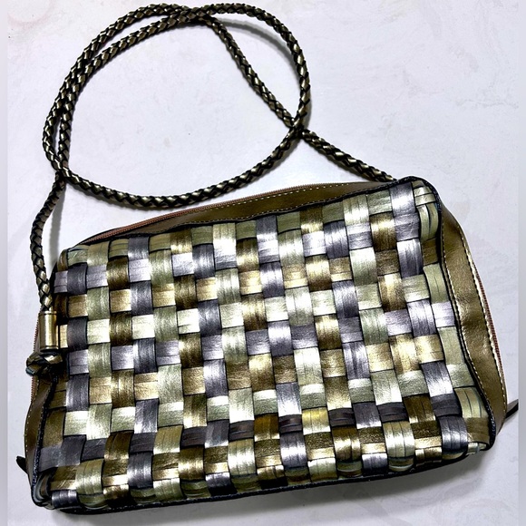 Warren Reed | Bags | Vintage Warren Reed Basket Weave Metallic Leather ...